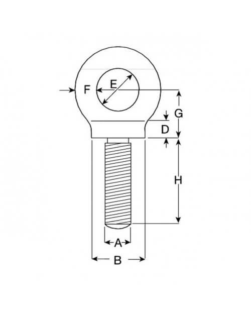 Safety First Lifting Gear - Long Shank Collared Eyebolt - Eyebolts ...